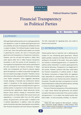 Financial Transparency in Political Parties – Democracy Resource Center
